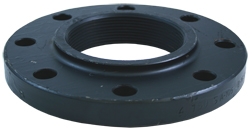 Threaded Pipe Flange, Carbon Steel, 4" Pipe Size, 9" Flange Diameter, 7 ...