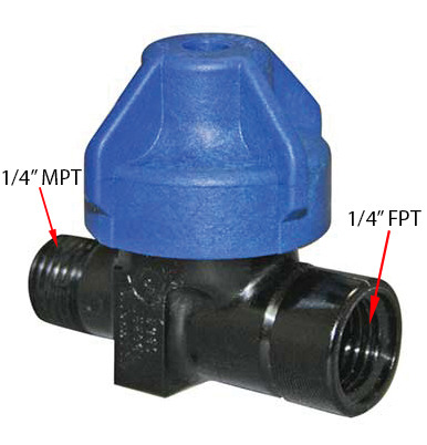 Spraying Systems / TeeJet Diaphragm Check Valve, 1/4IN Mpt x 1/4IN Fpt ...
